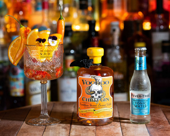 Voodoo Chilli "Amber Hot Heat" Organic Craft Gin | Gin & Juice